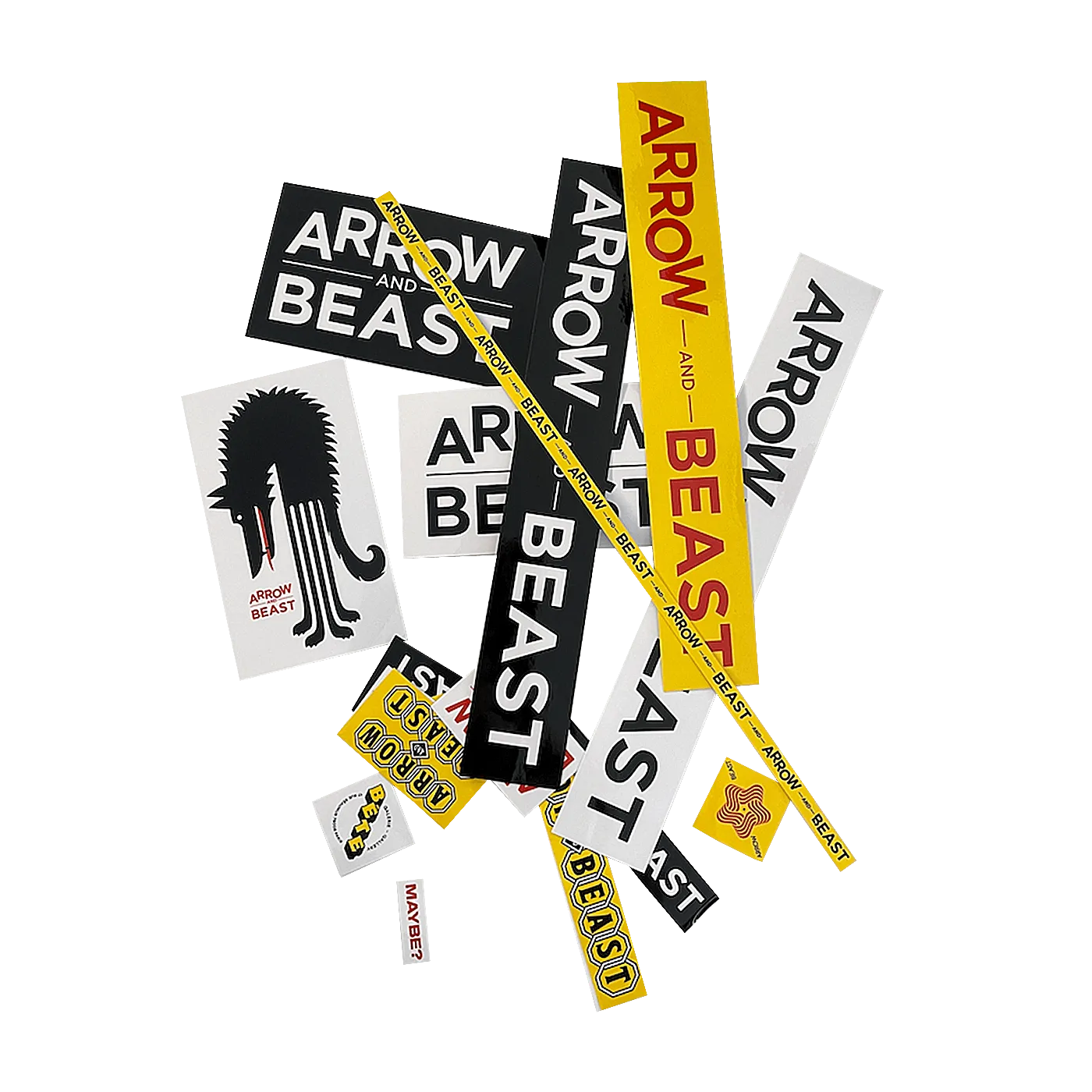 ARROW & BEAST Sticker Pack Black And Yellow